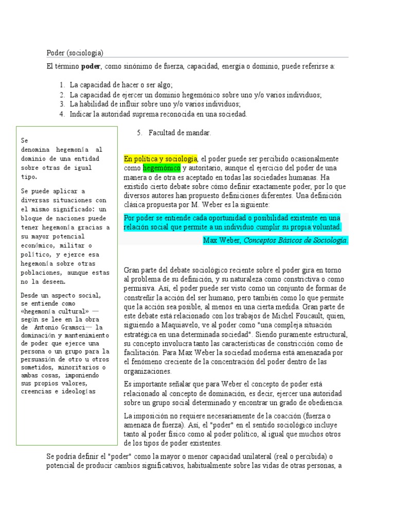 Teorias Del Poder | PDF | Poder (social y político) | Sociedad
