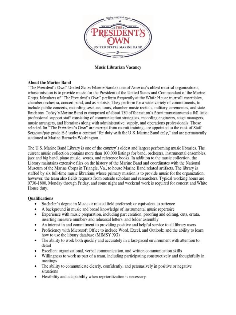 2022 Music Librarian | PDF