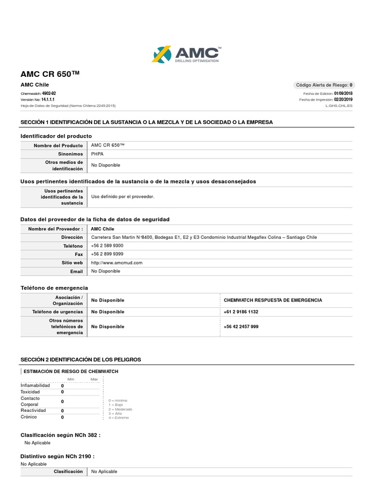 HDS CR-650 | PDF | Reciclaje | Cromo