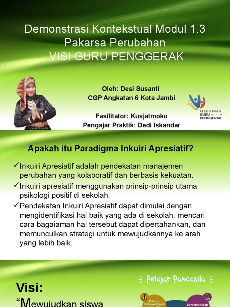 Demonstrasi Kontekstual Modul 1,3 | PDF | Karier & Perkembangan | Sains & Matematika