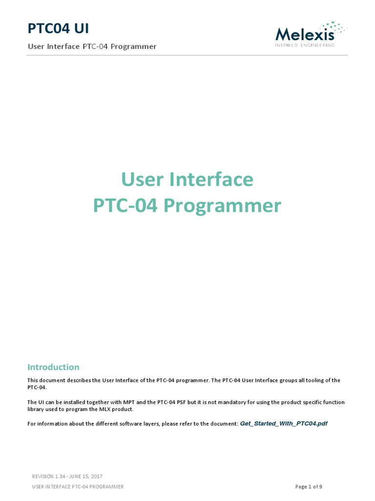 PTC04 User Interface Guide | PDF | User Interface | Reliability Engineering