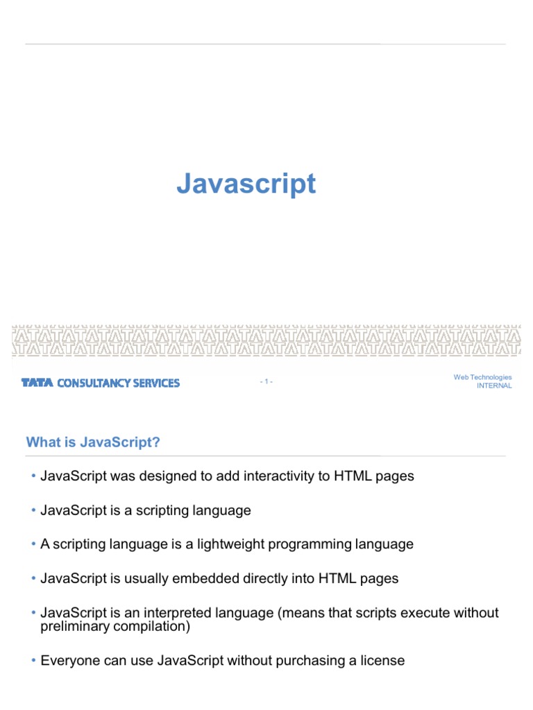 Basics of Javascript | PDF | Java Script | Scripting Language
