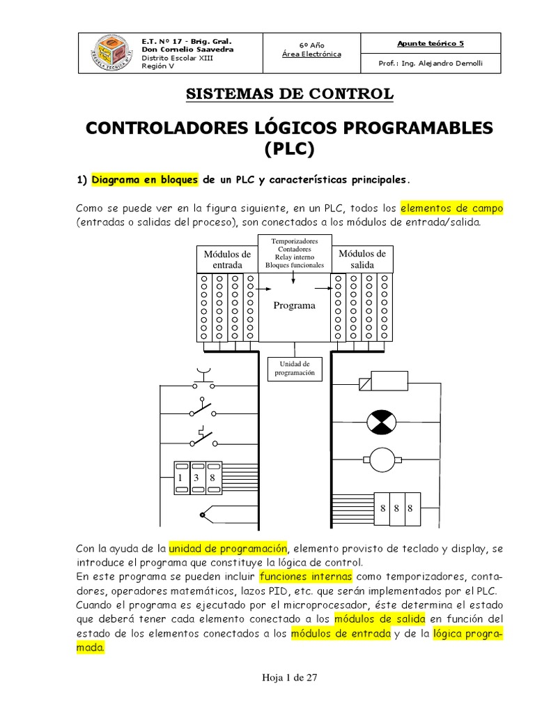PLC: Diagrama, Conversión y Memorias | PDF | Programación | Programa de computadora