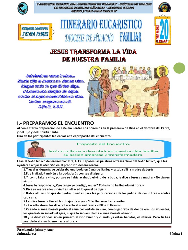Tema 20 Jesus Transforma La Vida de Nuestra Familia Padres | PDF ...