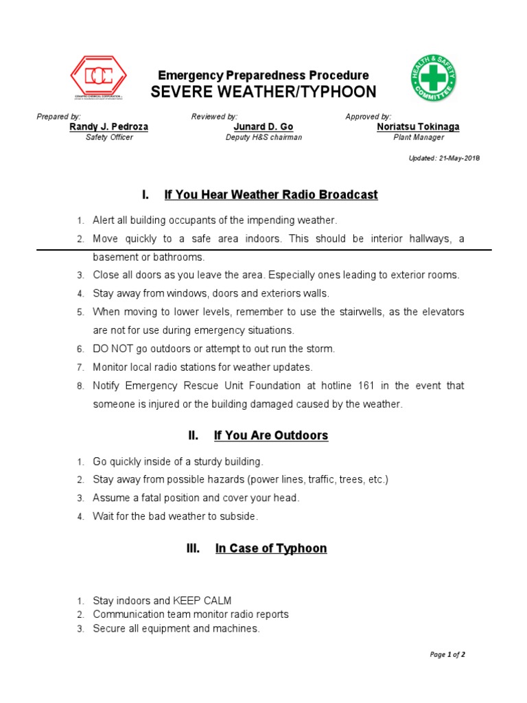 Emergency Preparedness For Severe Weather | PDF | Emergency Management ...