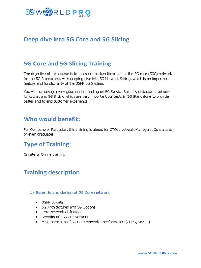 5G Core and 5G Slicing Training | PDF | Information And Communications Technology | Computing