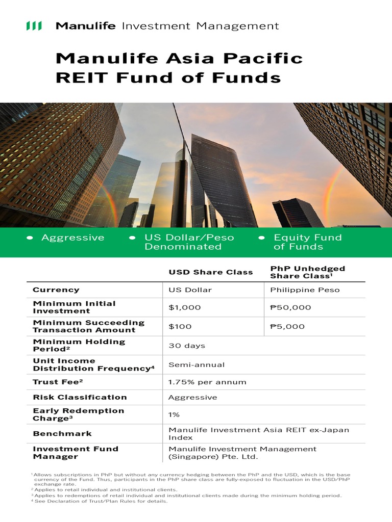 Manulife Asia Pacific REIT Fund Overview | PDF | Real Estate Investment ...