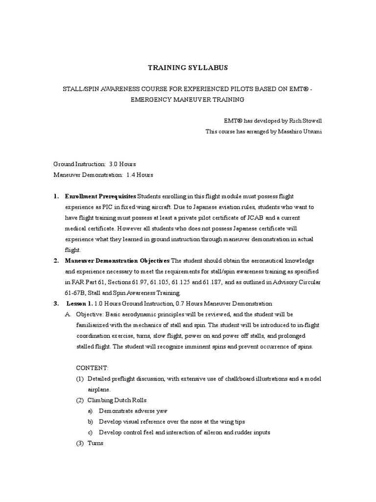 Stall&Spin | PDF | Aviation | Aerodynamics