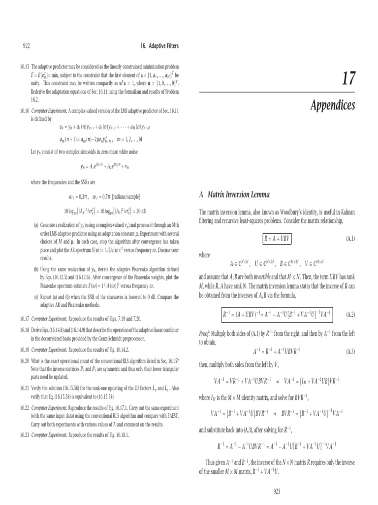 A. H. Nuttal and G. C. Carter, A Generalized Framework For Power Spectral Estimation, Appendices ...