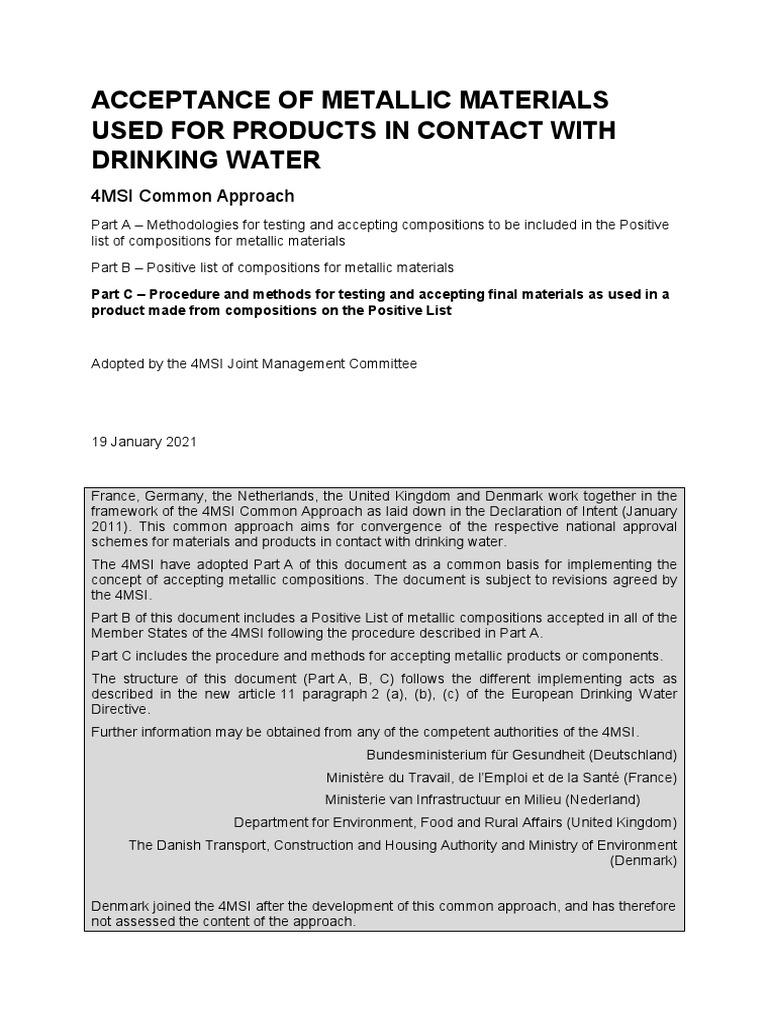Part C-Procedure and Methods For Testing and Accepting Final Materials ...