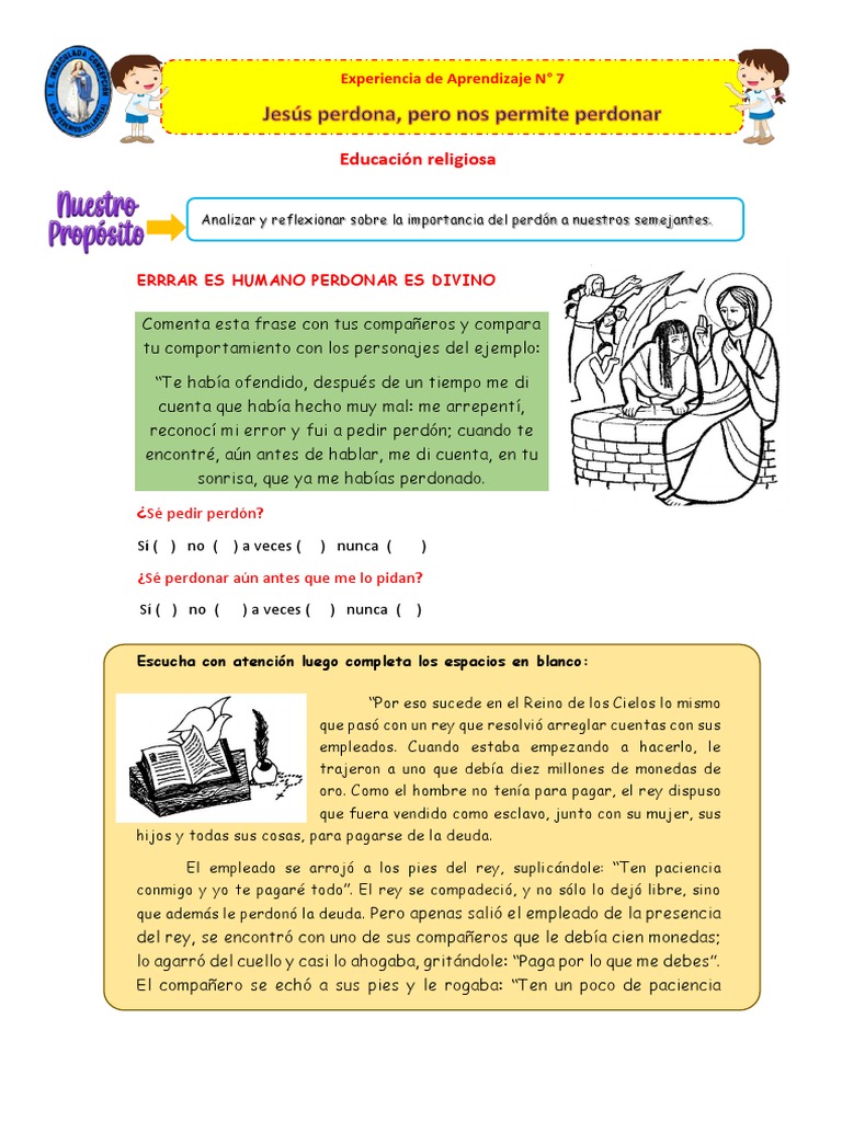 Jesus Perdona Pero Nos Permite Perdonar | PDF | Perdón | Pecado