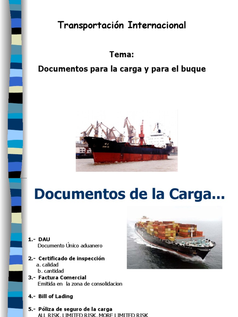 Documetos Del Buque y Carga | PDF | Barcos | Envío