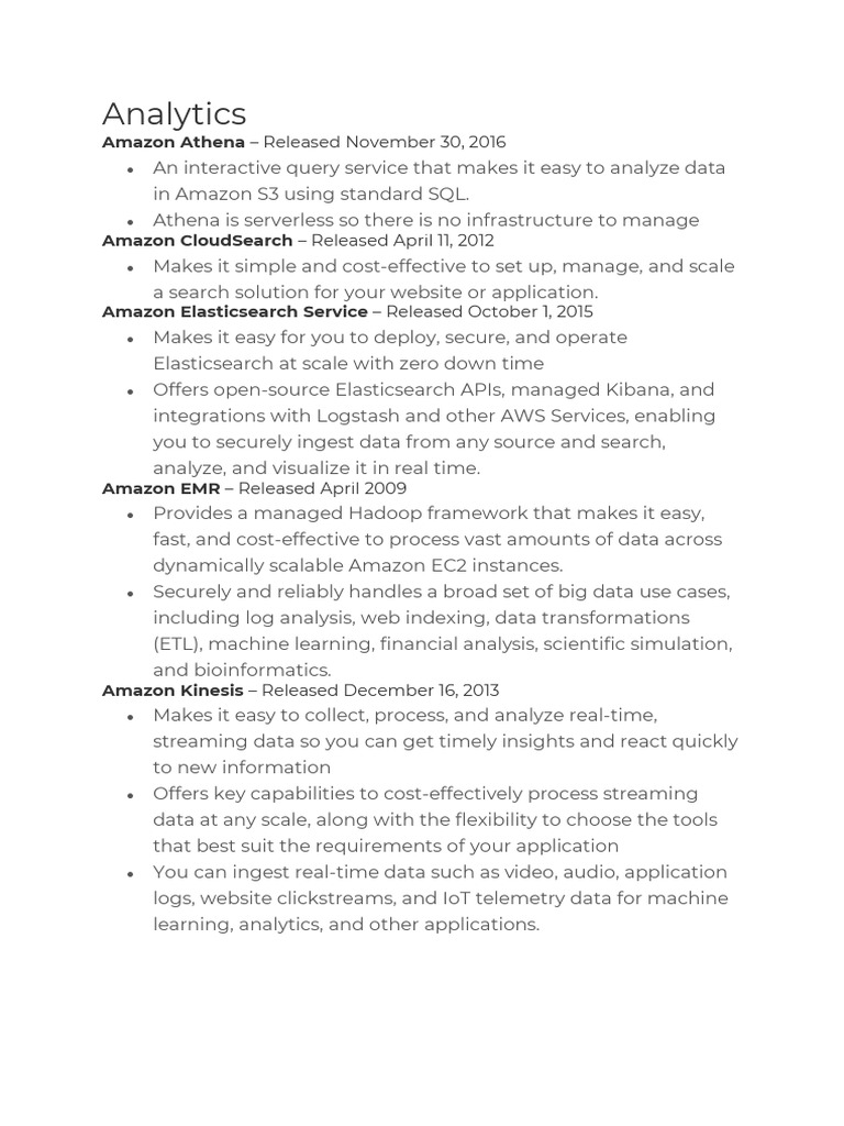 Aws Services Pdf Cloud Computing Amazon Web Services