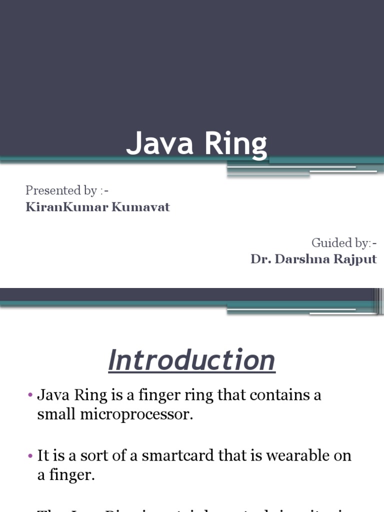 Java Ring | PDF | Java (Programming Language) | Java Virtual Machine