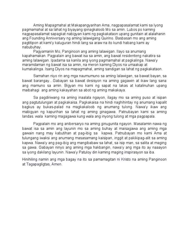 Panalangin Tagalog | PDF