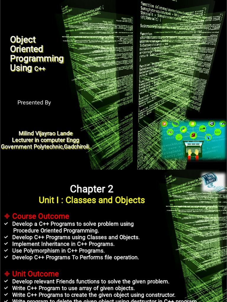OOP Chapter 2 Lecture Notes 2021 | PDF | Class (Computer Programming) | C++