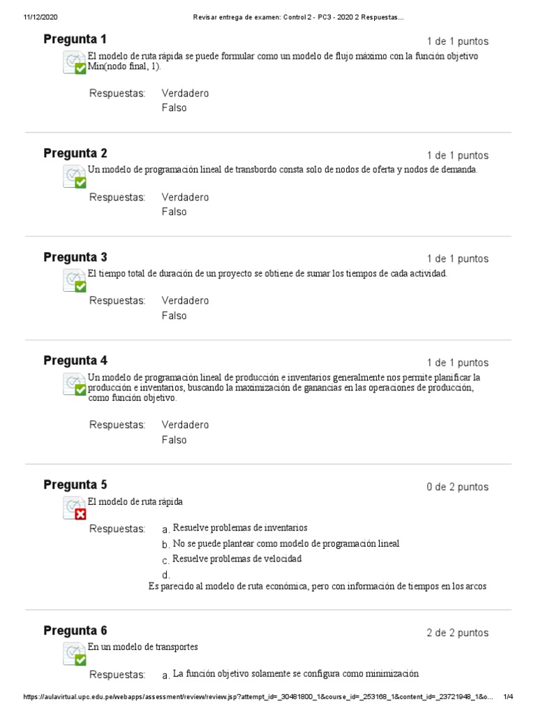 Control 2 - PC3 - 2020 2 Iop | PDF | Programación lineal