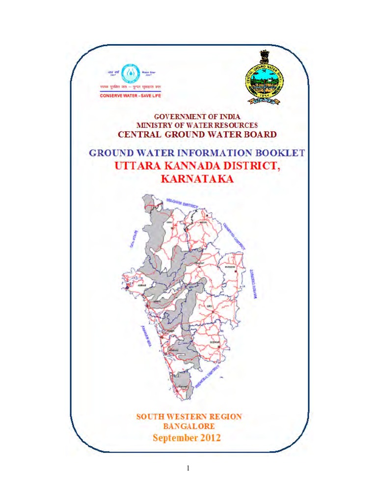 Uttara Kannada Brochure-2012 | PDF | Groundwater | Aquifer