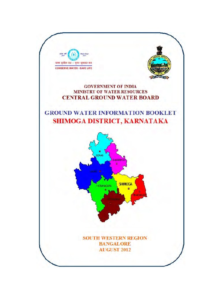 Shimoga-Brochure 2012 | PDF | Groundwater | Porosity