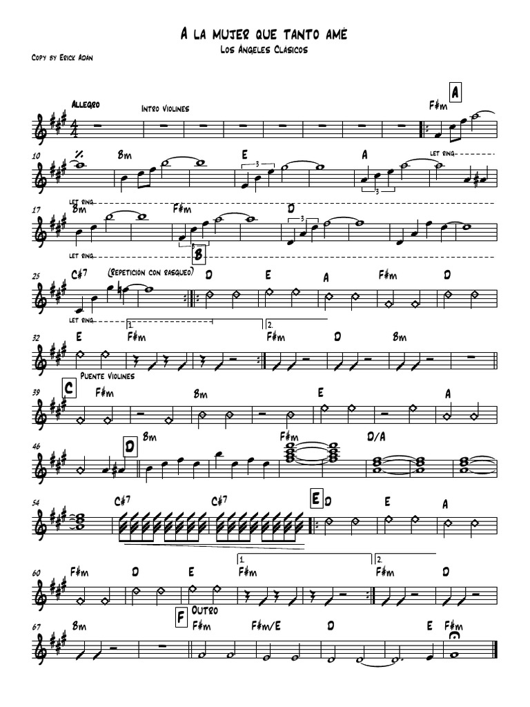 A La Mujer Que Tanto Amé | PDF