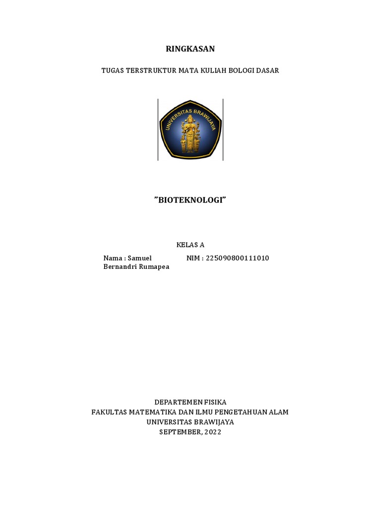 Tugas Bioteknologi Pdf
