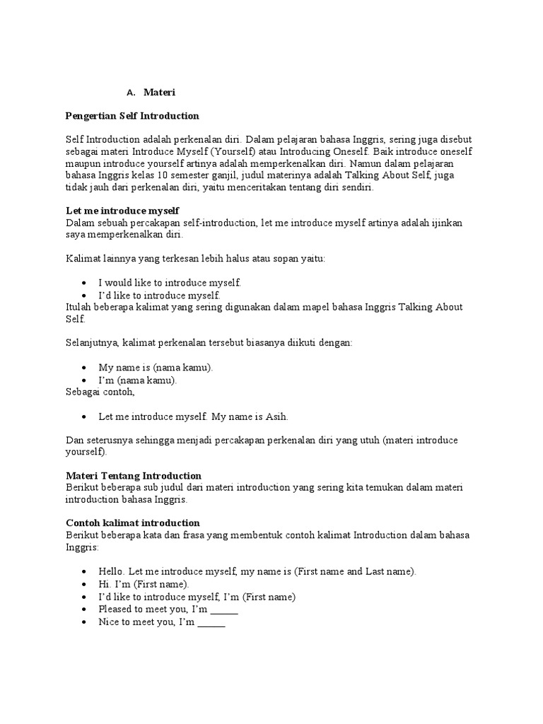 Materi Dan Soal Introduction 2 | PDF