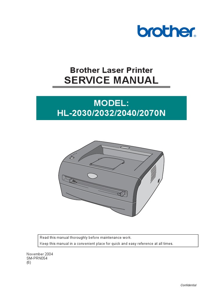 HL-2040 Serrvice Manual 01 | PDF | Printer (Computing) | Troubleshooting