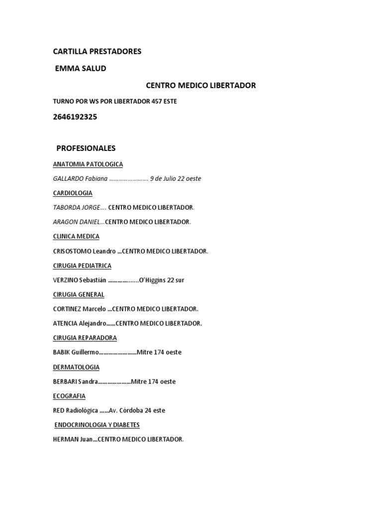 Cartilla OSPL San Juan | PDF | Cuidado de la salud | Medicina CLINICA