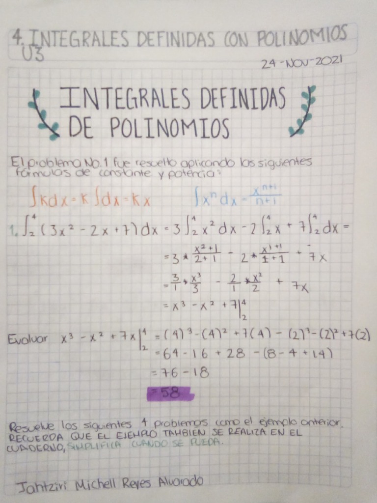 Polinomios integrales definidos: resolución de problemas a través de la ...