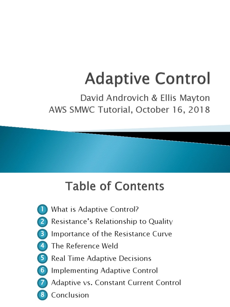 Adaptive Control | PDF | Welding | Construction