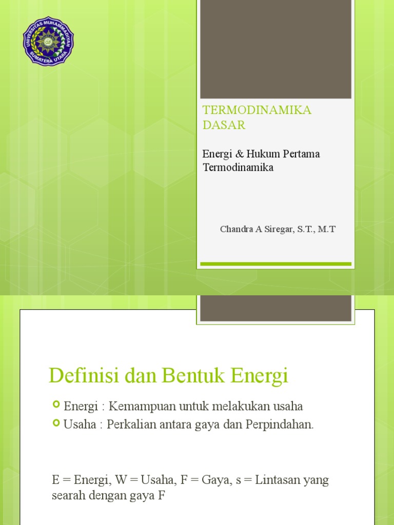 Termodinamika Dasar. Chapter 2 | PDF