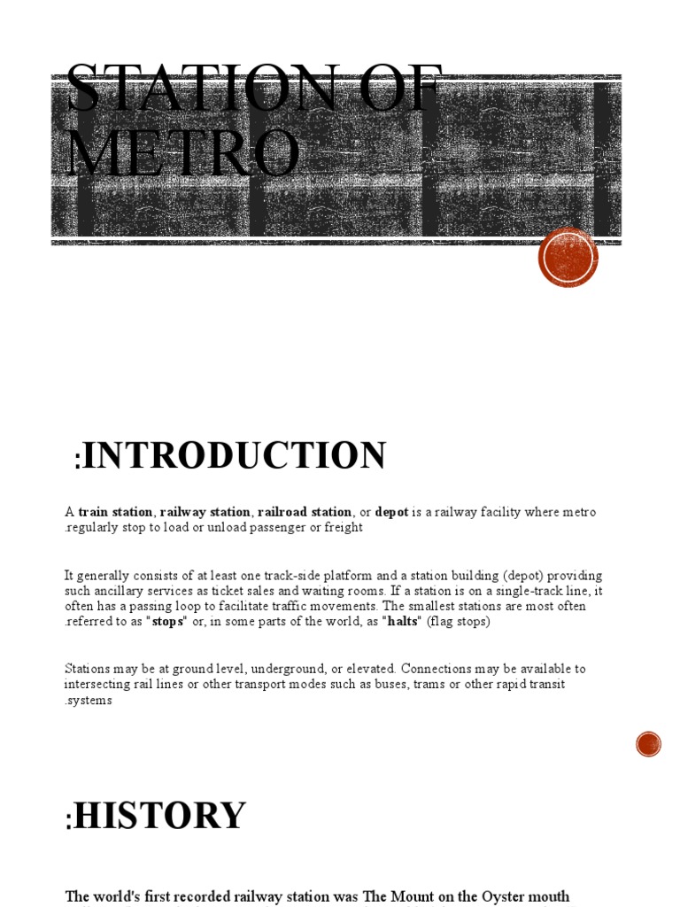 Station of Metro | PDF | Train Station | Transportation Engineering
