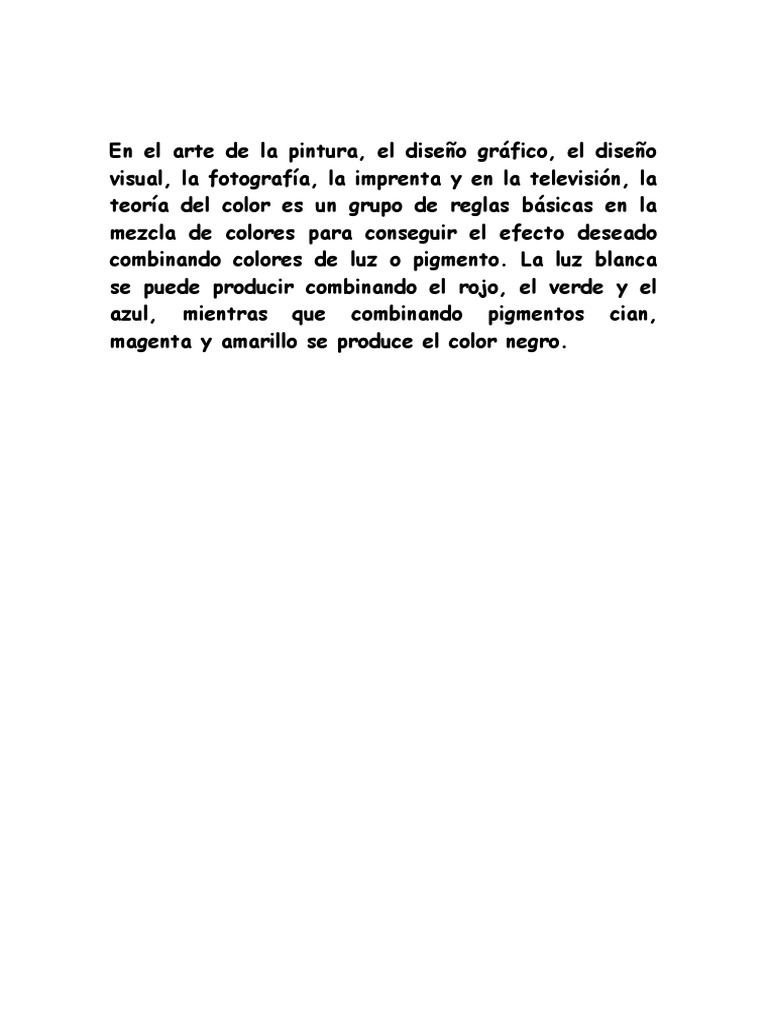 Teoría del Color en Artes Visuales | PDF | Arte