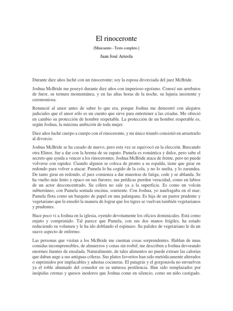 El Rinoceronte | PDF