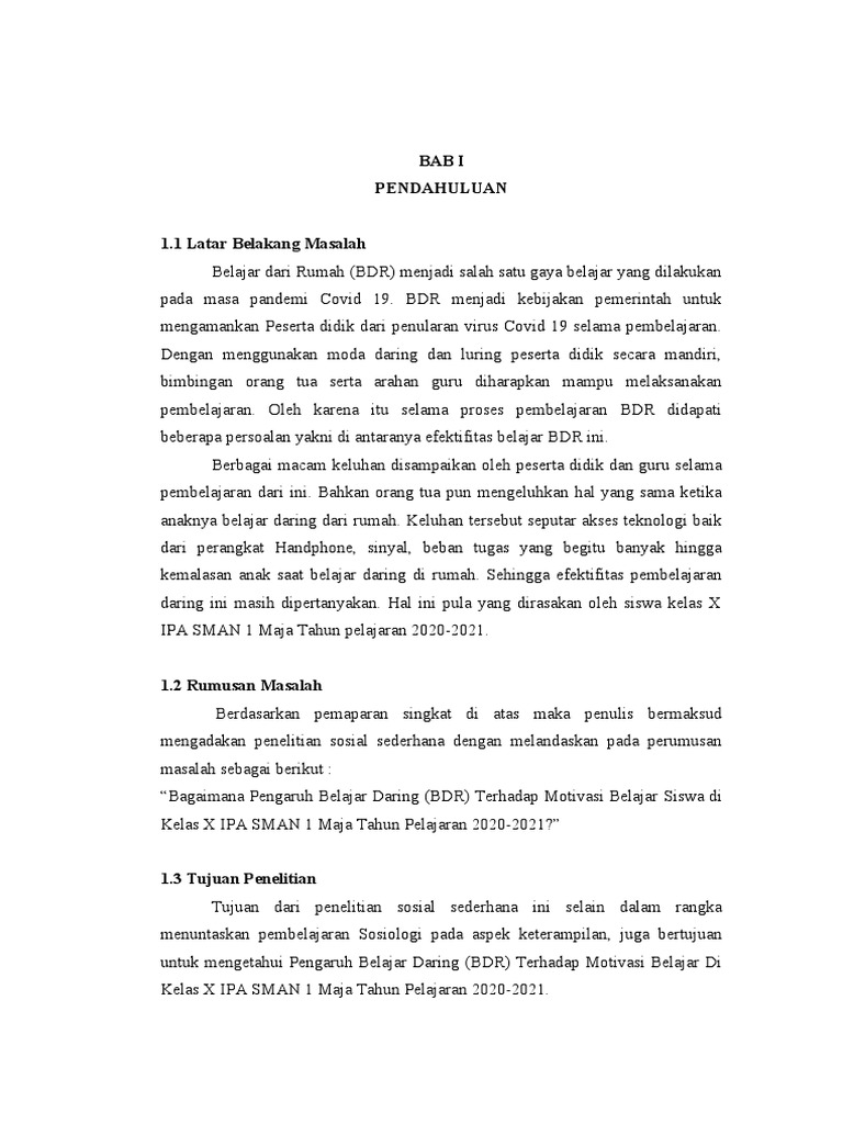 Rancangan Penelitian Sosial Sederhana Hifnie Alya X Ips 3 | PDF