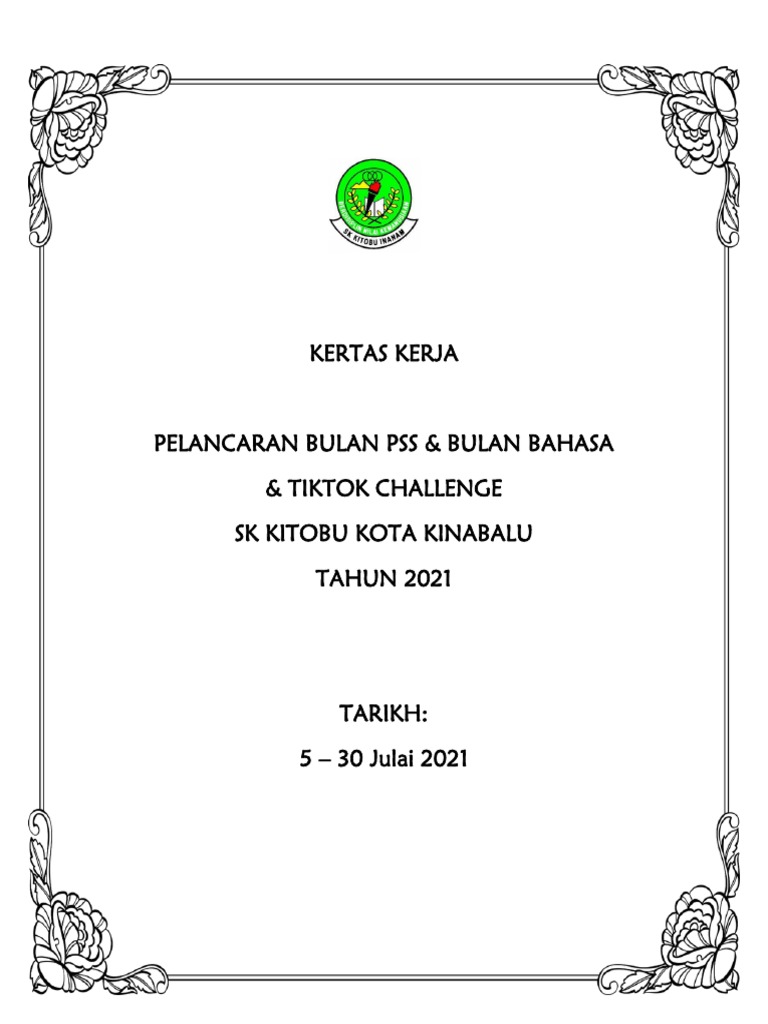 Kertas Kerja Bulan Bahasa Dan Bulan Pusat Sumber 2021 SK Kitobu Kota ...