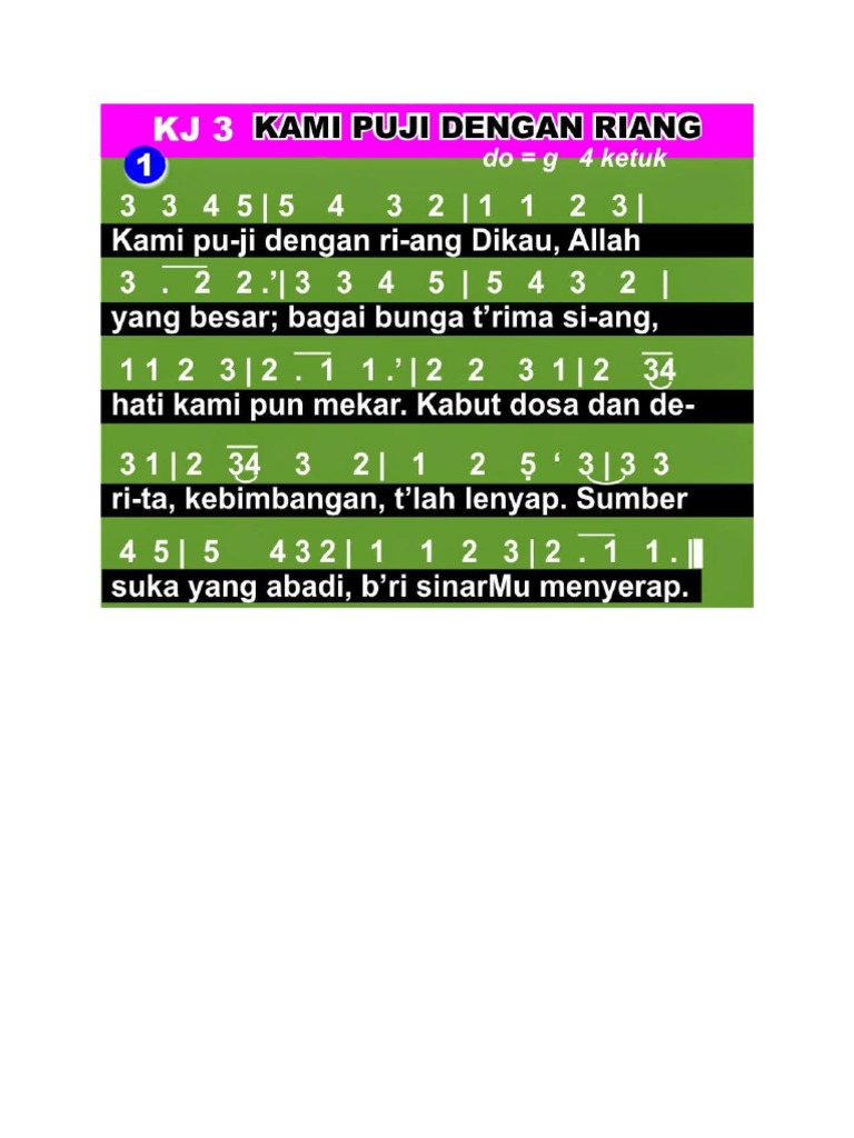 Kami Puji Dengan Riang | PDF