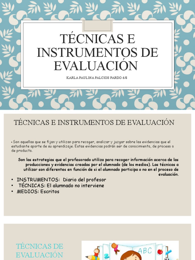 Técnicas e Instrumentos de Evaluación.. | PDF | Evaluación | Aprendizaje