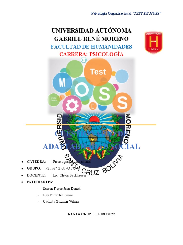 MOSS | PDF | Evaluación | Conceptos psicologicos
