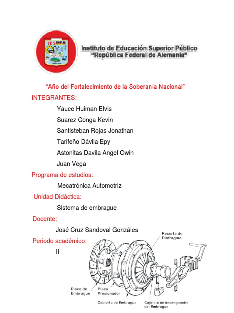 Desmontaje de Un Embrague | PDF | Embrague | Vehículos terrestres