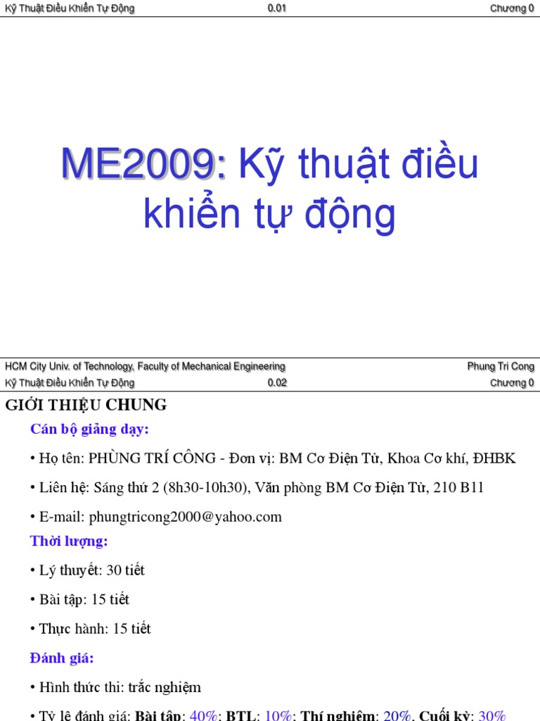 Ch.00 Gioi Thieu Mon Hoc | PDF
