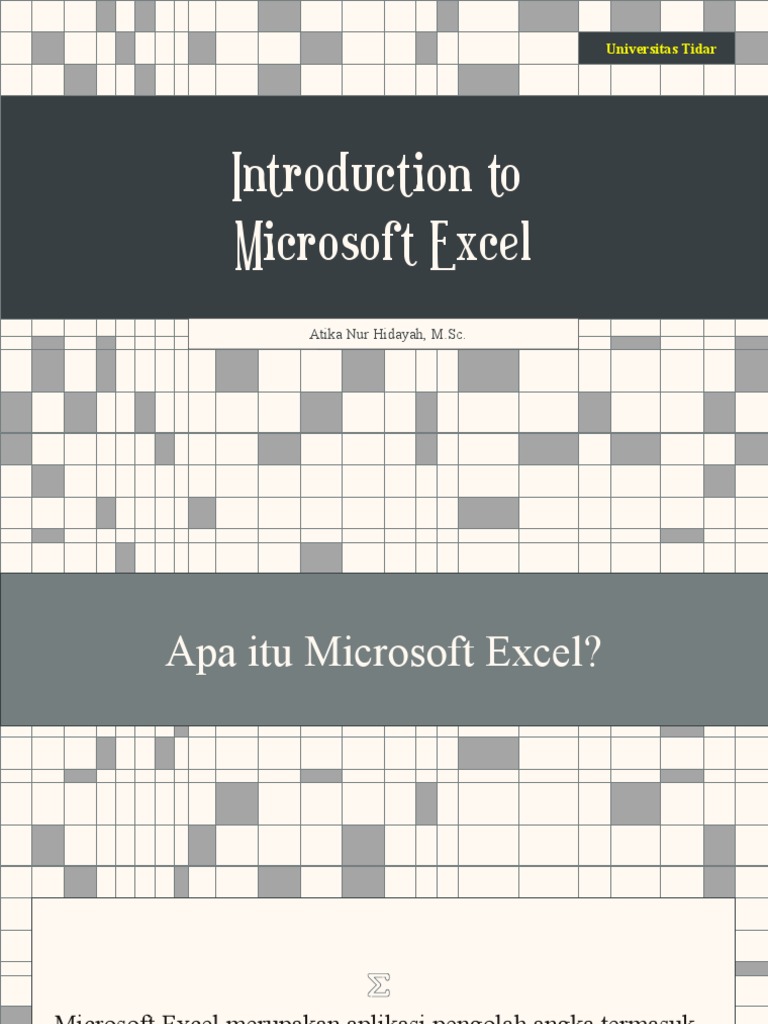 Pertemuan 3 Microsoft Excel 1 | PDF