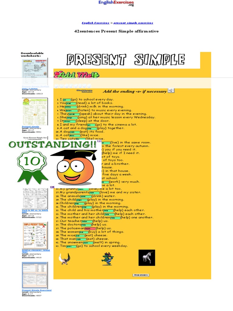 English Exercises 3 | PDF | Linguistic Morphology | Grammar
