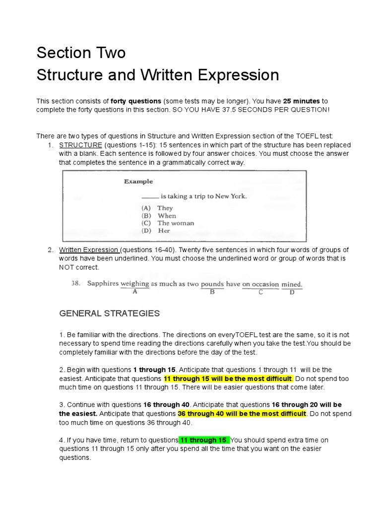 1STRUCTURE & Written Expression | PDF | Verb | Subject (Grammar)