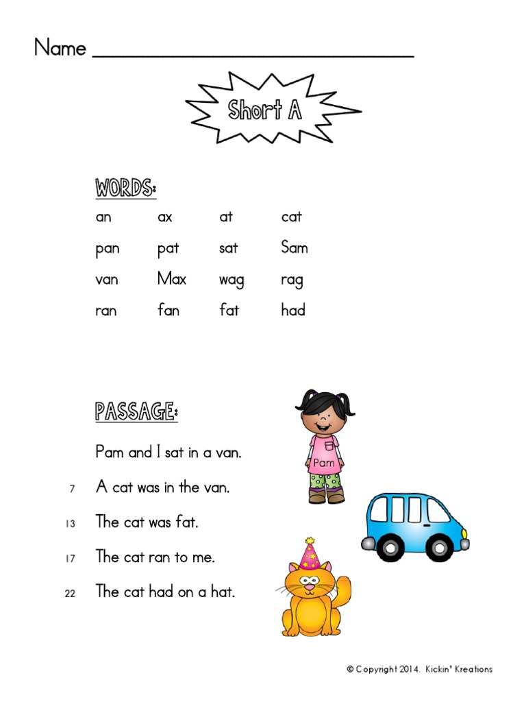 FREEBIEFluencywith Phonics Short Vowels | PDF
