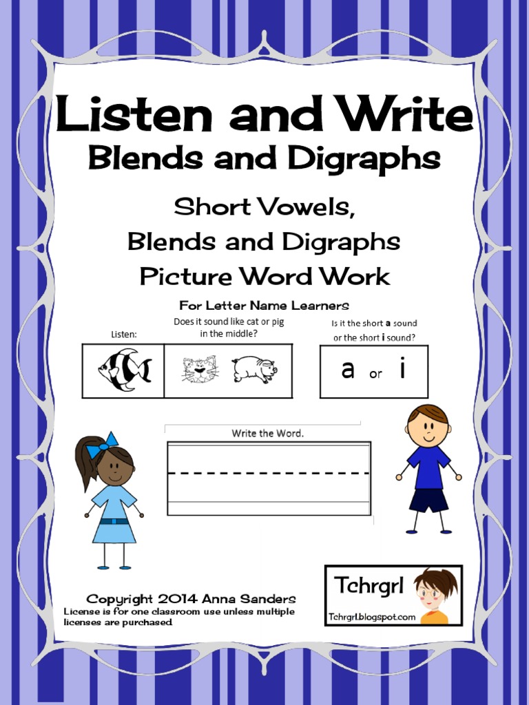 Free Listenand Write Blendsand Digraphs Book 3 Sample Page | PDF ...