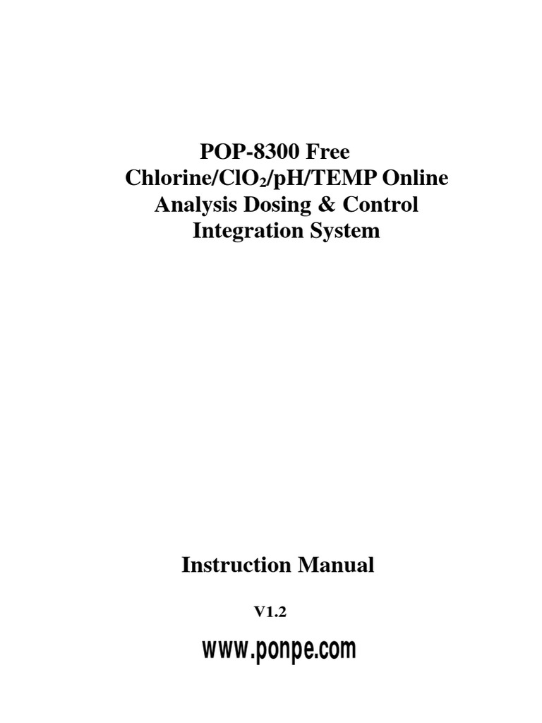 Manual Book POP-8300 | PDF | Calibration | Buffer Solution
