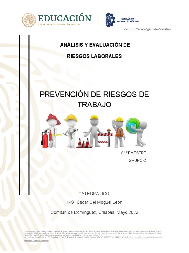 Analisis y Evaluacion de Riesgos TF | PDF | Infección | Seguridad y ...