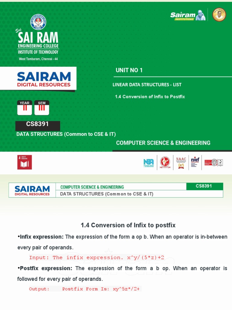 1.4 Conversion of Infix To Postfix | PDF | Software Engineering | Mathematics