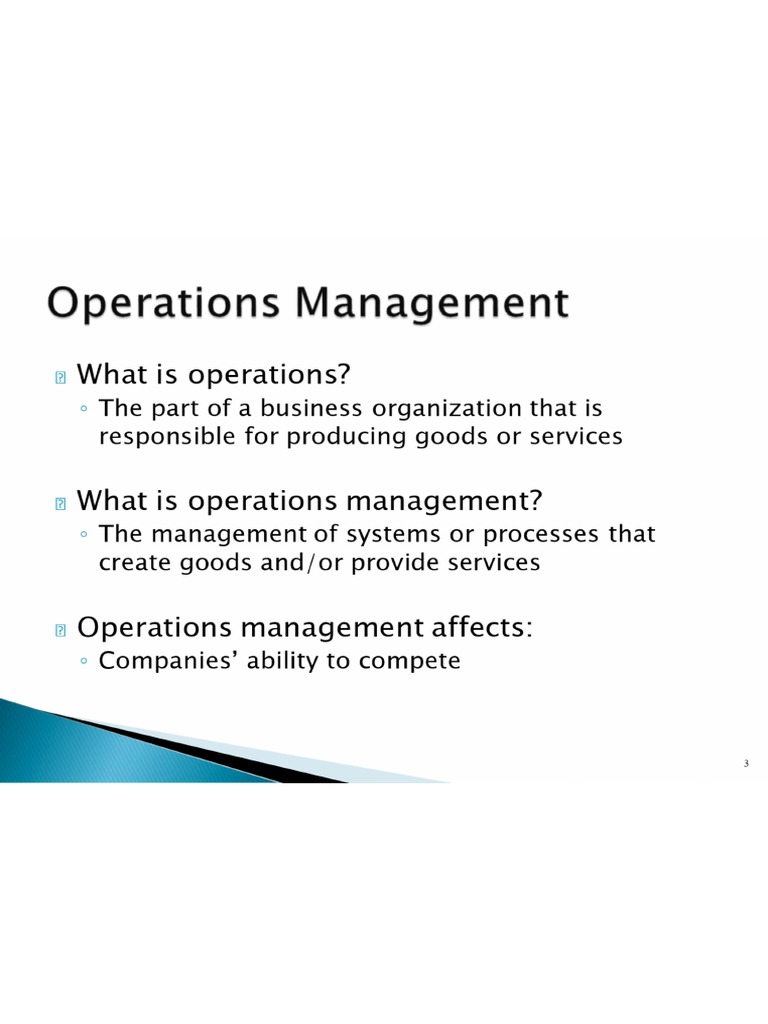 Operations Management | PDF